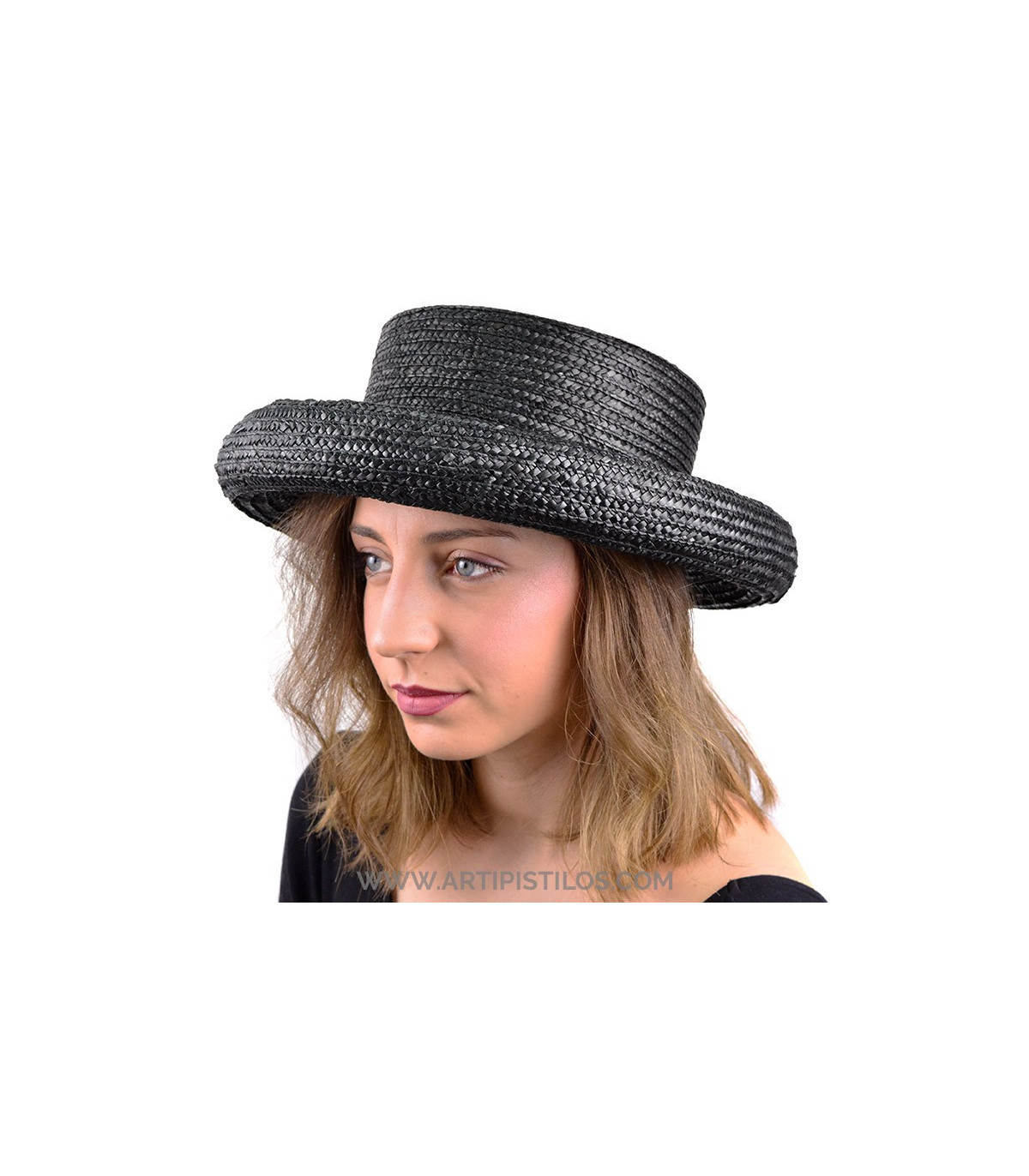 Natural straw hat "MARSEILLE" - Boater Hat Of Natural Straw/ Natural ...