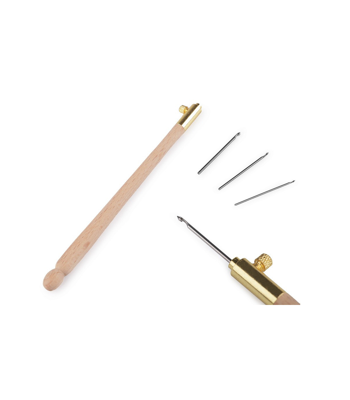 Aari needle + handle and 3 hooked needles - Needles And Pins ...