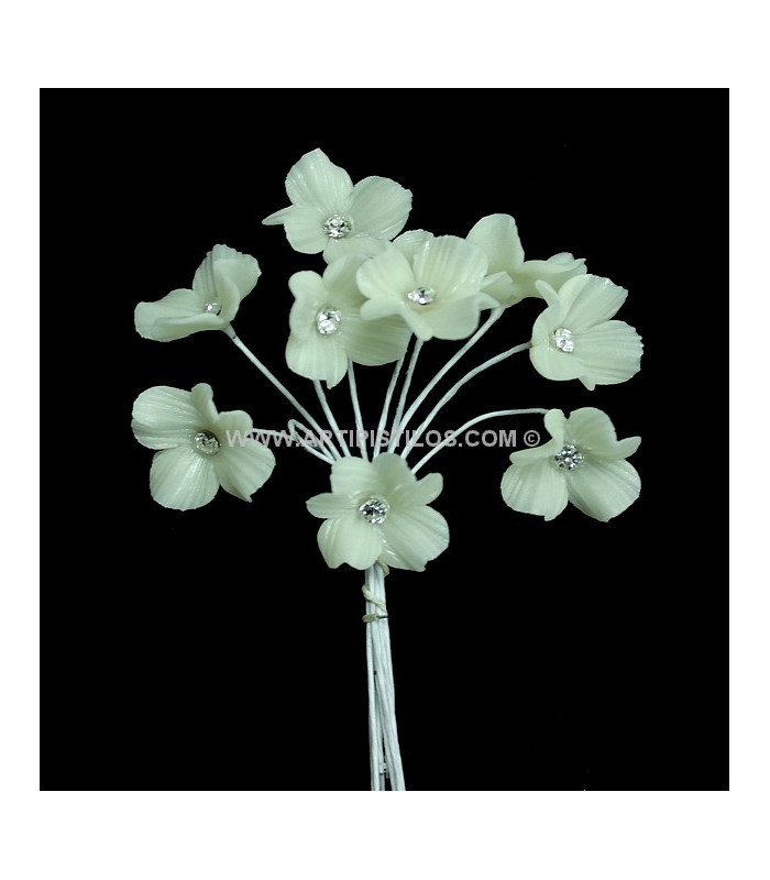 PORCELAIN FLOWER WITH RHINESTONE - Porcelain Flowers - Materials for ...