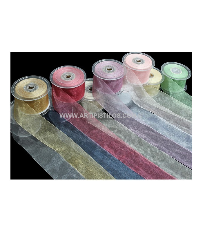 ORGANDY CRYSTAL RIBBON 6 MM. - Organza Ribbon - Materials for ...
